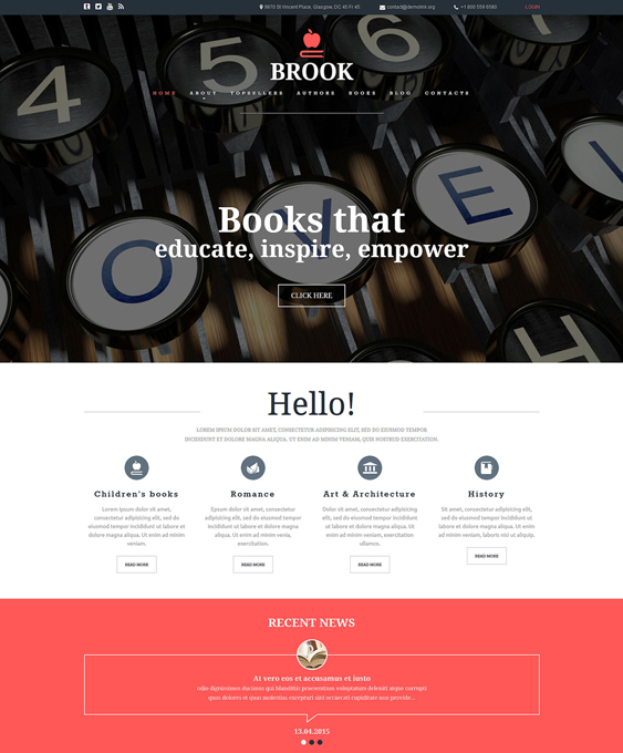 Joomla Templates For Books, Writers, And Publishing Companies | Site Bloom