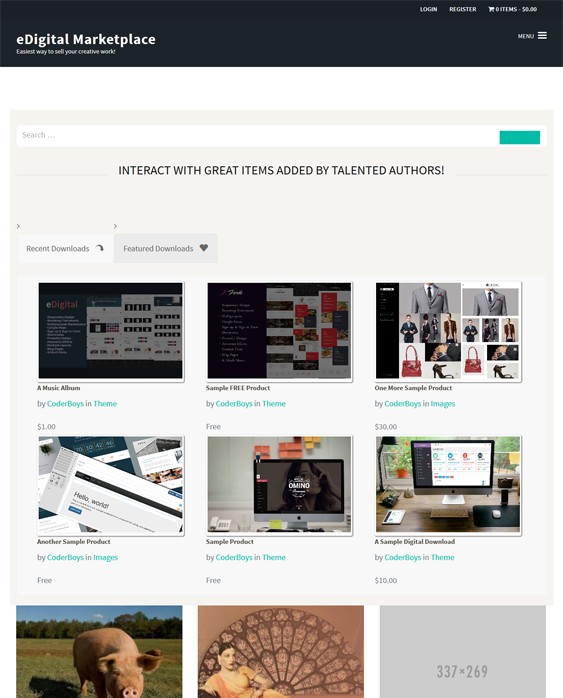 Marketplace WordPress Themes For Physical Products And Digital Downloads | Site Bloom