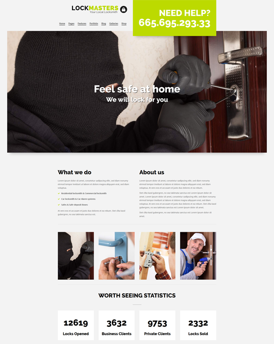 WordPress Themes For Locksmiths | Site Bloom