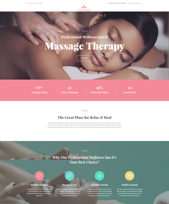 WordPress Themes For Massage Therapists And Masseurs | Site Bloom