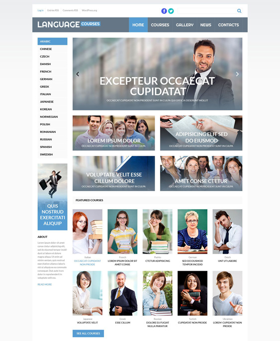 WordPress Themes For Language Schools | Site Bloom