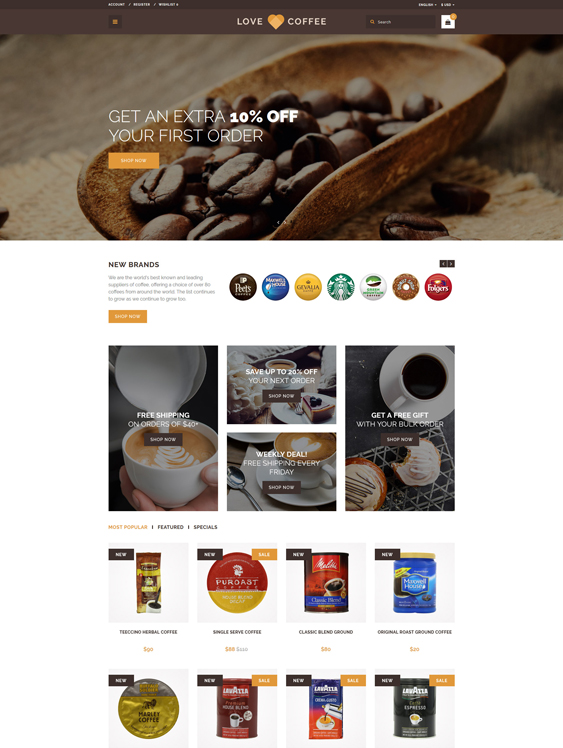 Responsive Food, Drink, And Restaurant OpenCart Themes | Site Bloom
