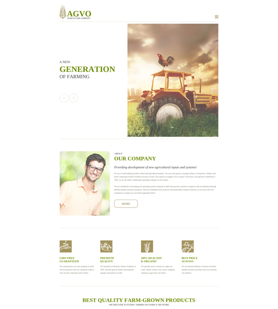 Agriculture And Farm Bootstrap Website Templates | Site Bloom