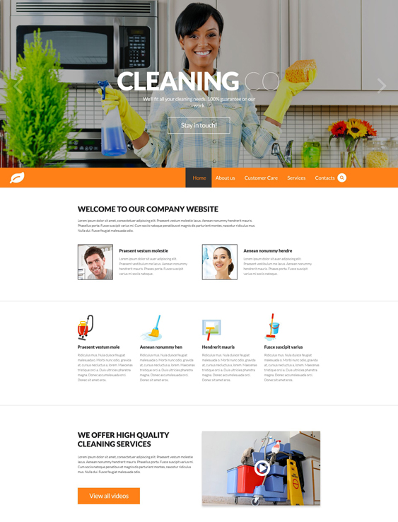 Bootstrap Website Templates For Cleaning Companies, Cleaners, And Maids ...