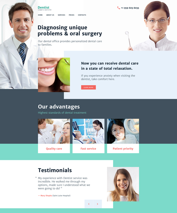 Bootstrap Website Templates For Dental Clinics And Dentists | Site Bloom