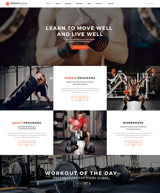 Fitness And Gym Bootstrap Website Templates | Site Bloom