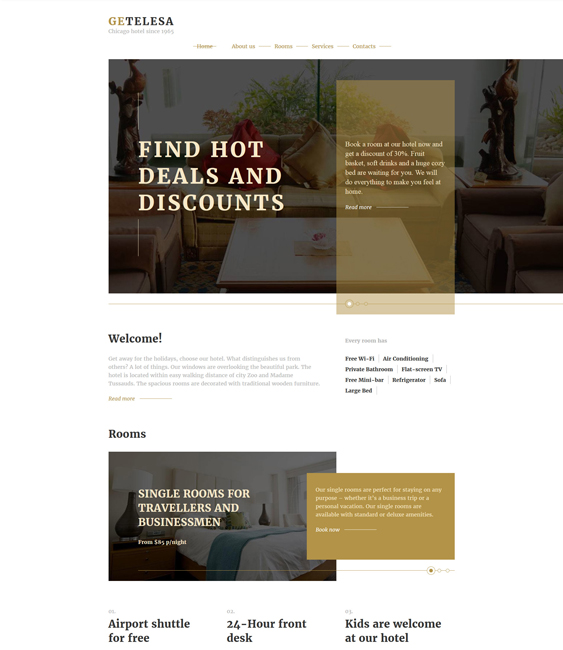 Responsive Bootstrap Hotel Website Templates | Site Bloom