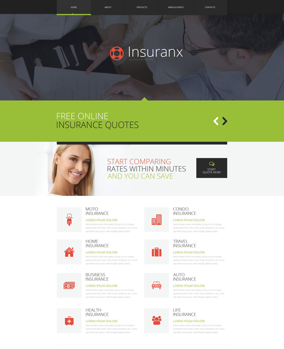 Responsive Bootstrap Website Templates for Insurance Companies | Site Bloom