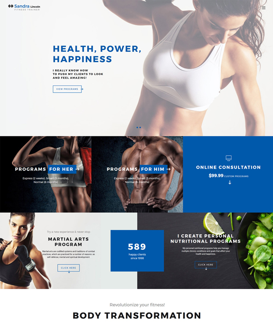 Fitness And Gym Bootstrap Website Templates | Site Bloom