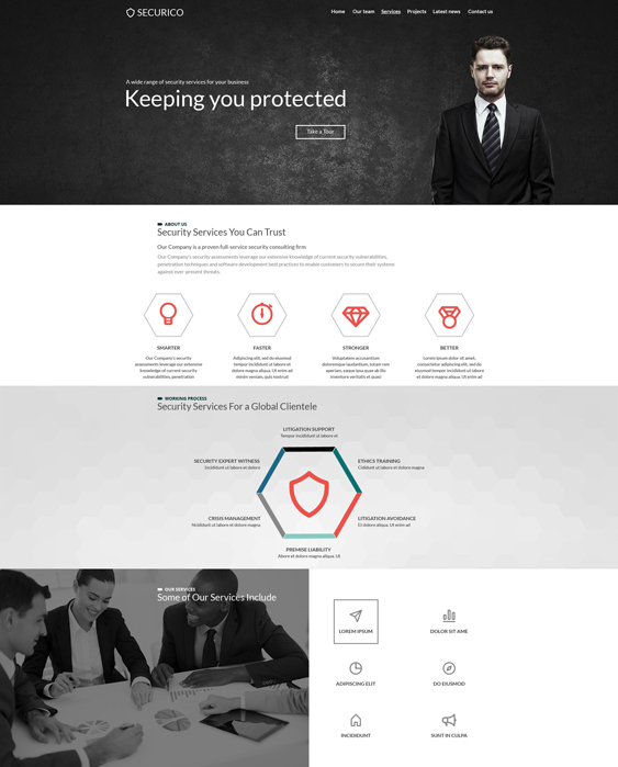 Bootstrap Website Templates For Security Consultants And Firms | Site Bloom