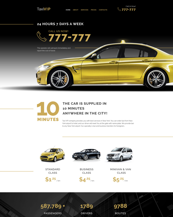 Bootstrap Website Templates For Cab And Taxi Companies | Site Bloom