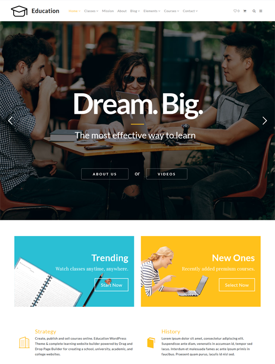 Education WordPress Themes For Schools And Classes | Site Bloom